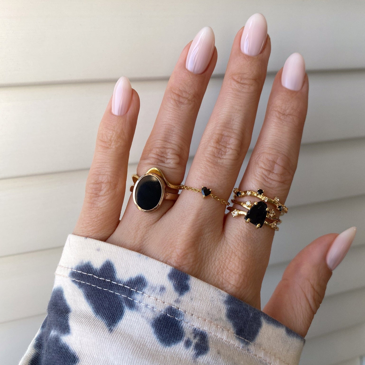 Raw Crystal Ring - Flow Black Obsidian – Moon Magic