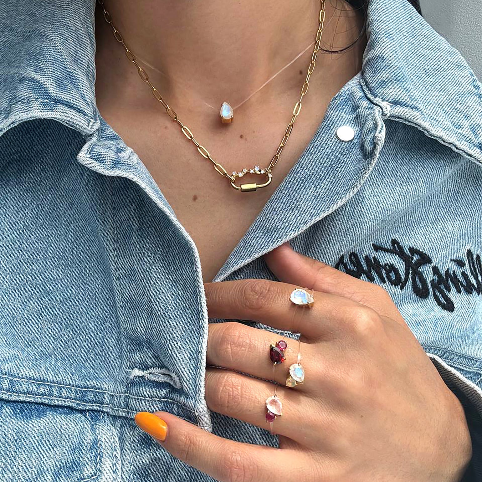 Floating Ring - Toi Et Moi Rose Quartz & Ruby – Moon Magic