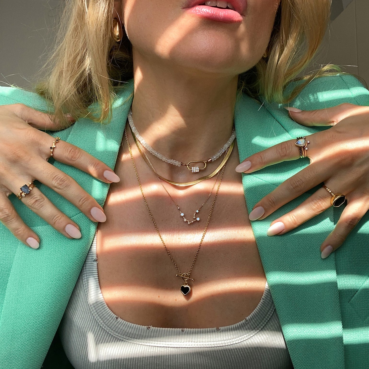 Raw Crystal Ring - Flow Black Obsidian – Moon Magic