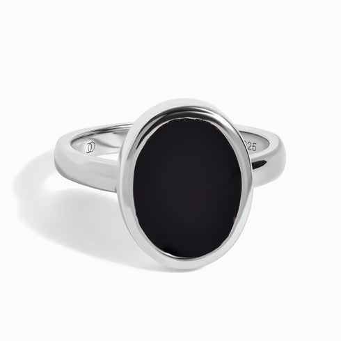 Black Obsidian Labradorite Ring - Crush On You – Moon Magic