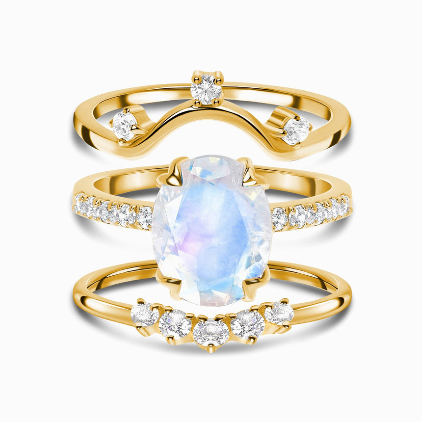Moonstone Rings by Moon Magic | Worldwide Delivery