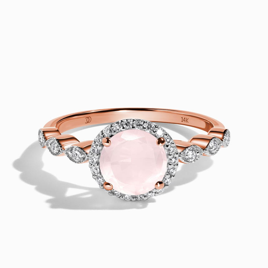 Rose Quartz Engagement Rings