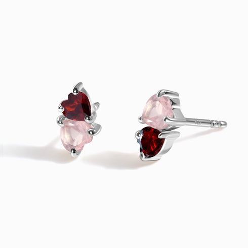 Floating Ring - Toi Et Moi Rose Quartz & Ruby – Moon Magic